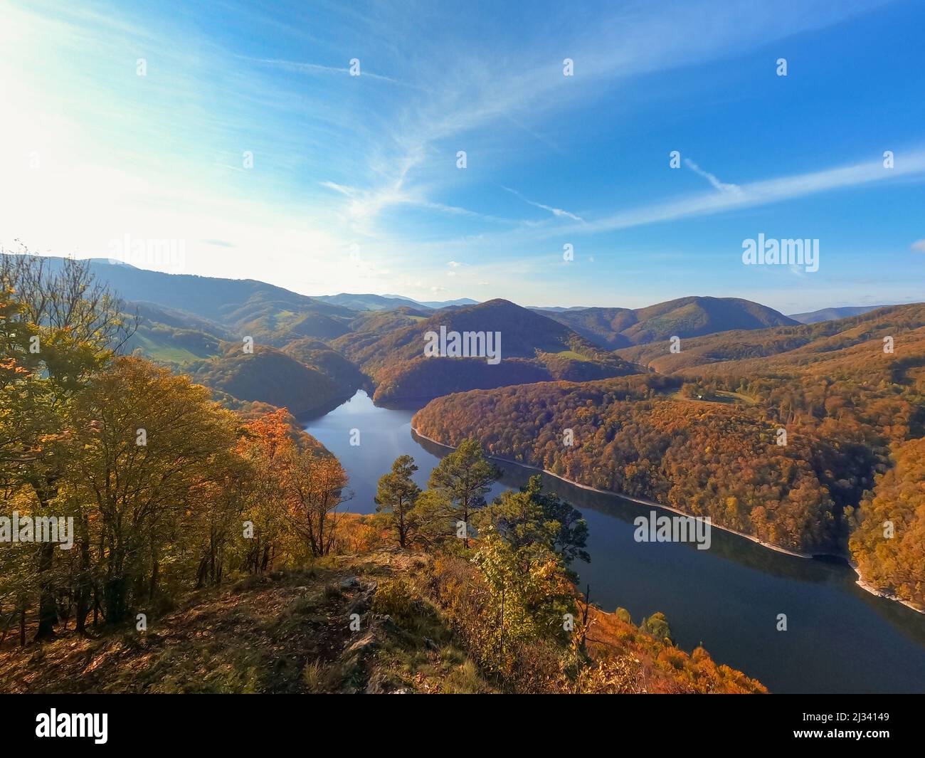 Aerial view of Ruzin water reservoir in Slovakia Stock Photo - Alamy