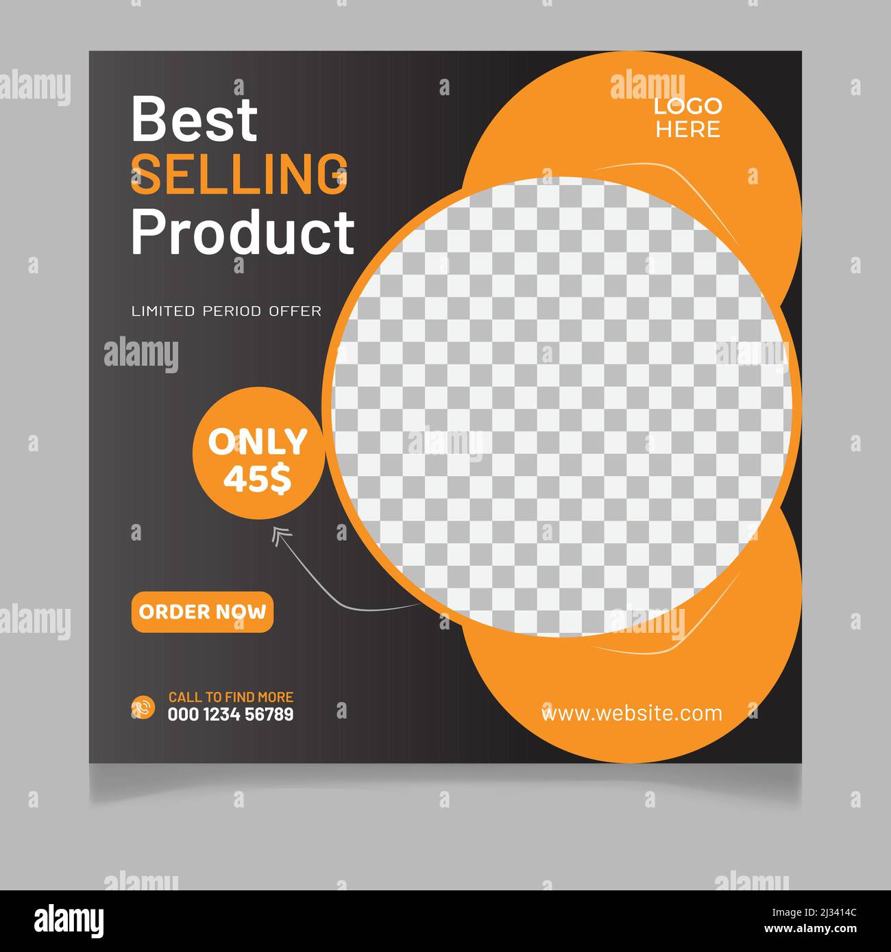 Best selling product social media post template Stock Vector Image ...