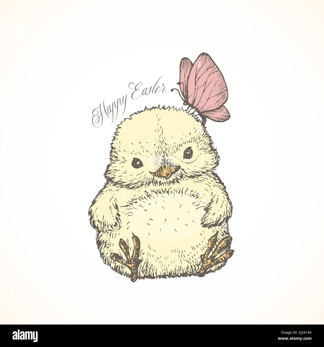 Easter Chick Drawing