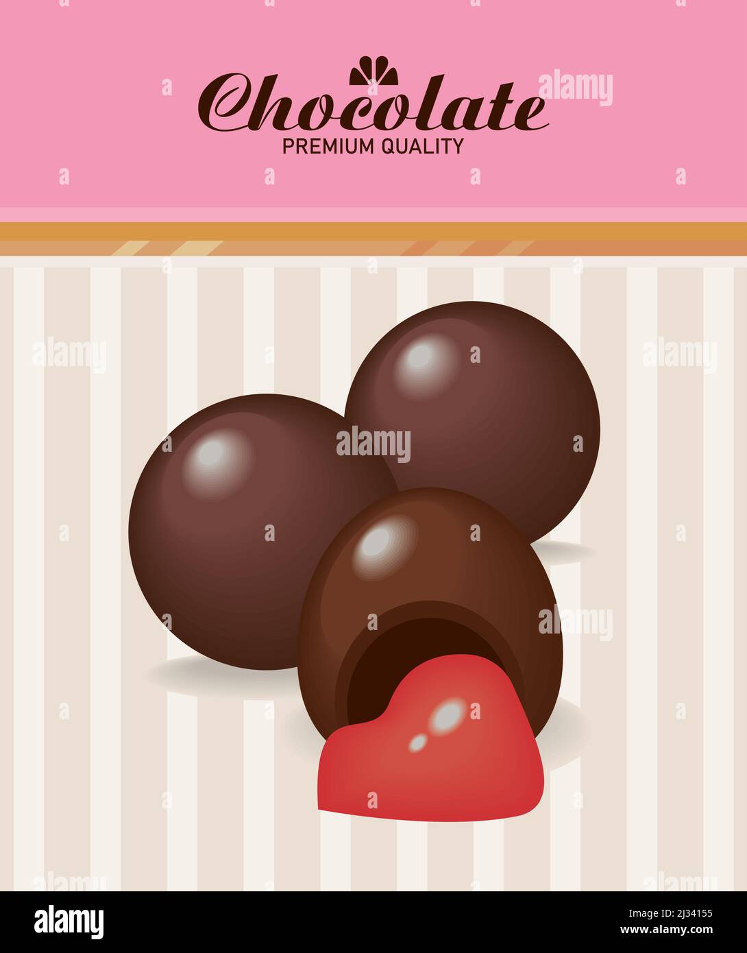 chocolate lettering with balls Stock Vector Image & Art - Alamy