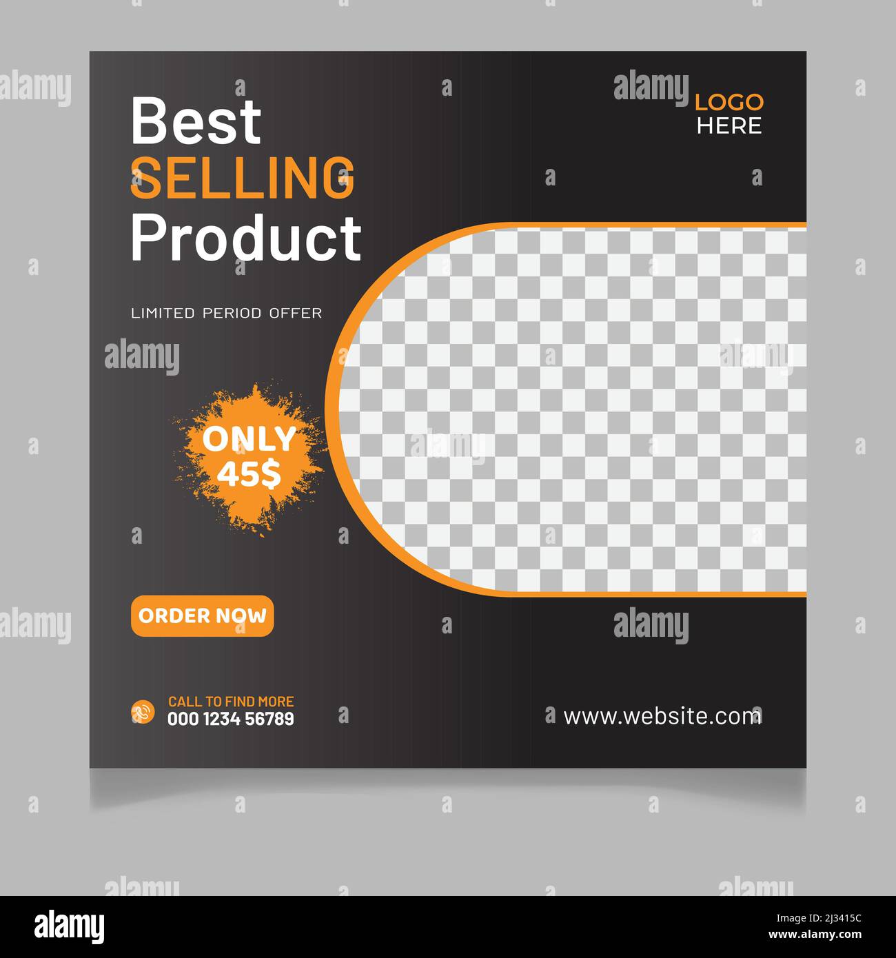 Best selling product social media post template Stock Vector Image ...