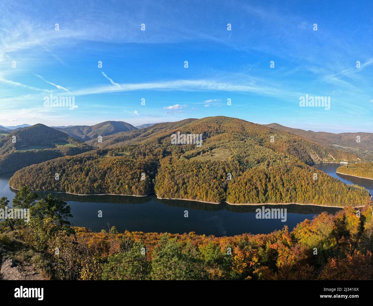 Aerial view of Ruzin water reservoir in Slovakia Stock Photo - Alamy