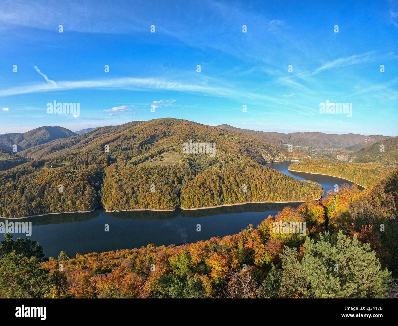 Aerial view of Ruzin water reservoir in Slovakia Stock Photo - Alamy