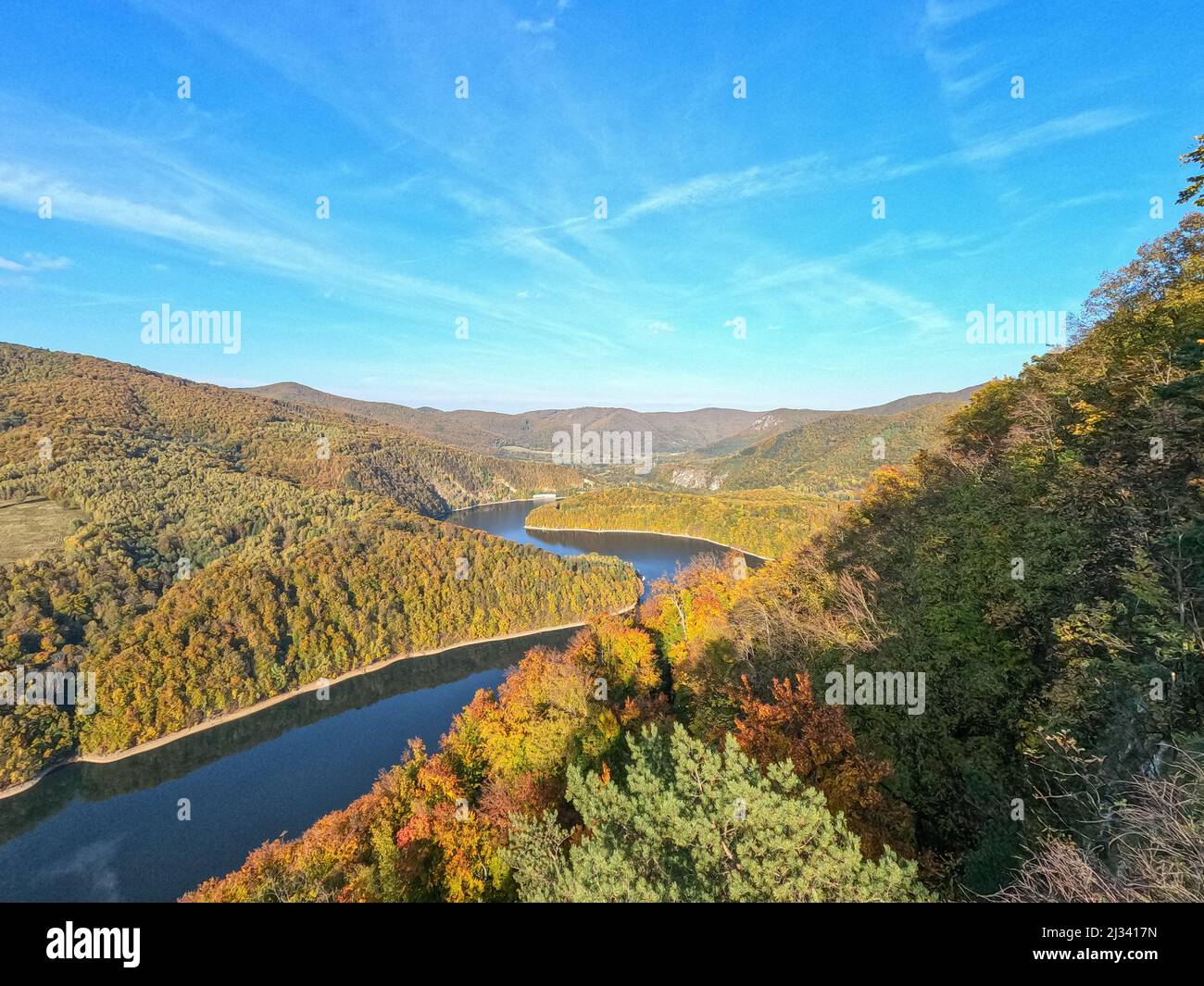 Aerial view of Ruzin water reservoir in Slovakia Stock Photo - Alamy
