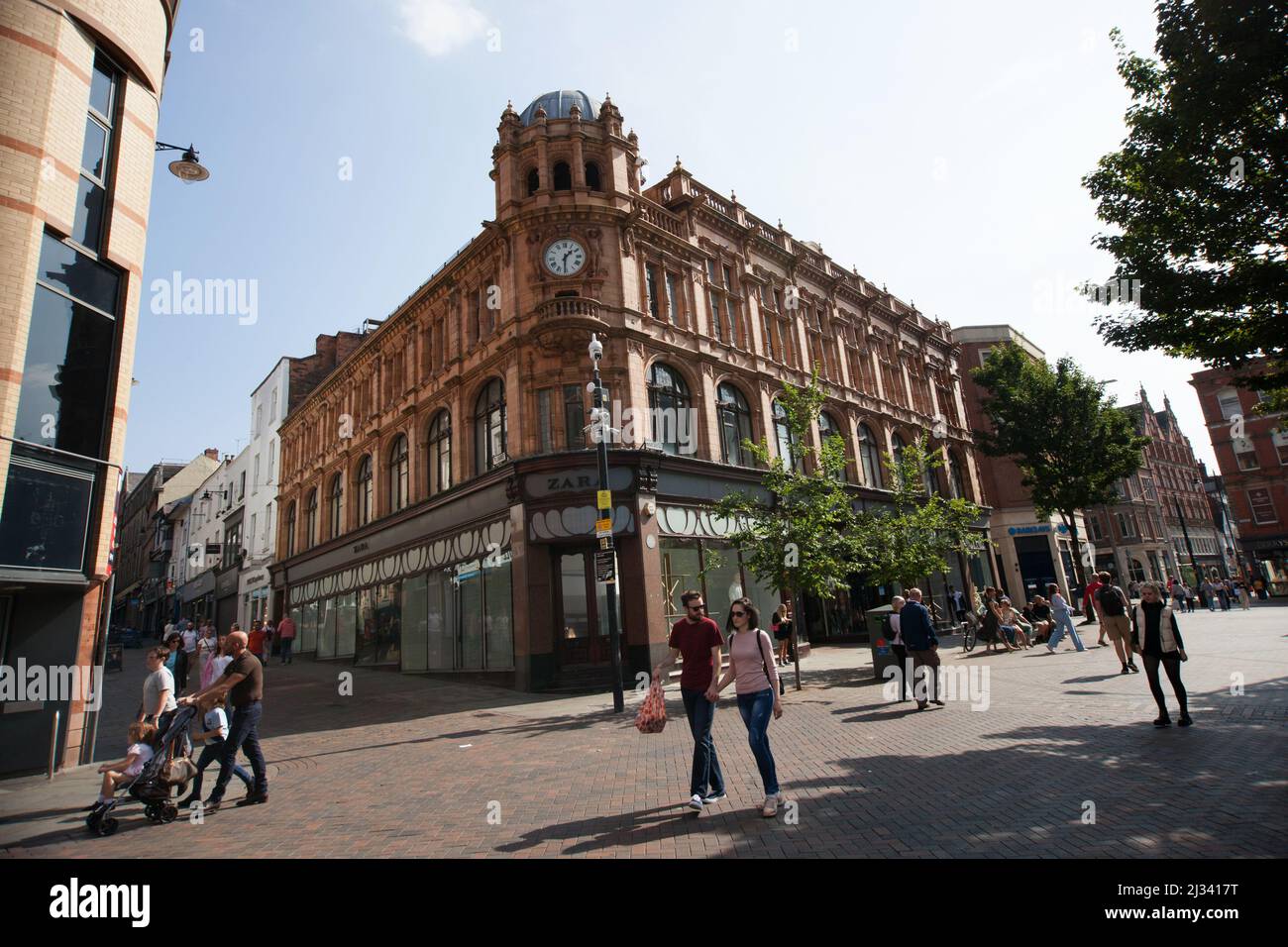 The Zara clothing store on the High Street in Nottingham in the UK ...