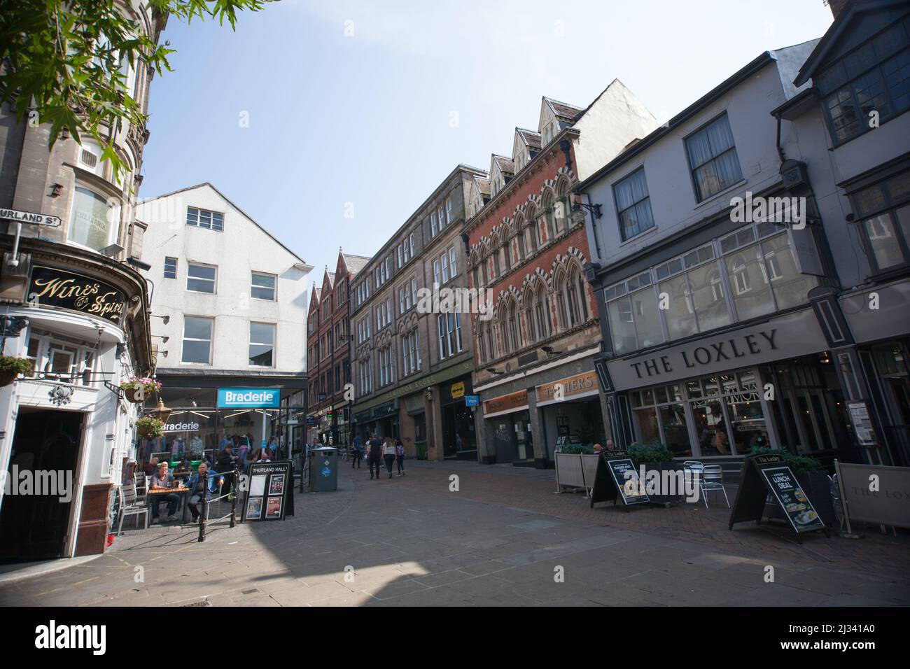 Views along Victoria Street in Nottingham in the UK Stock Photo - Alamy