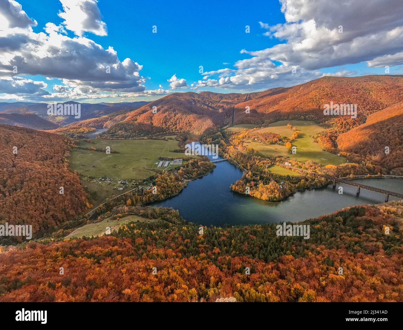 Aerial view of Ruzin water reservoir in Slovakia Stock Photo - Alamy