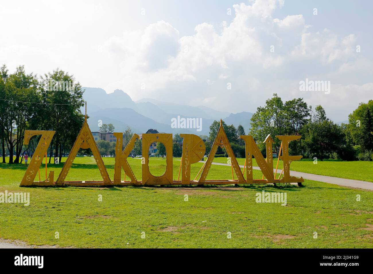 Zakopane, Poland - September 13, 2016: Huge lettering creates name of ...