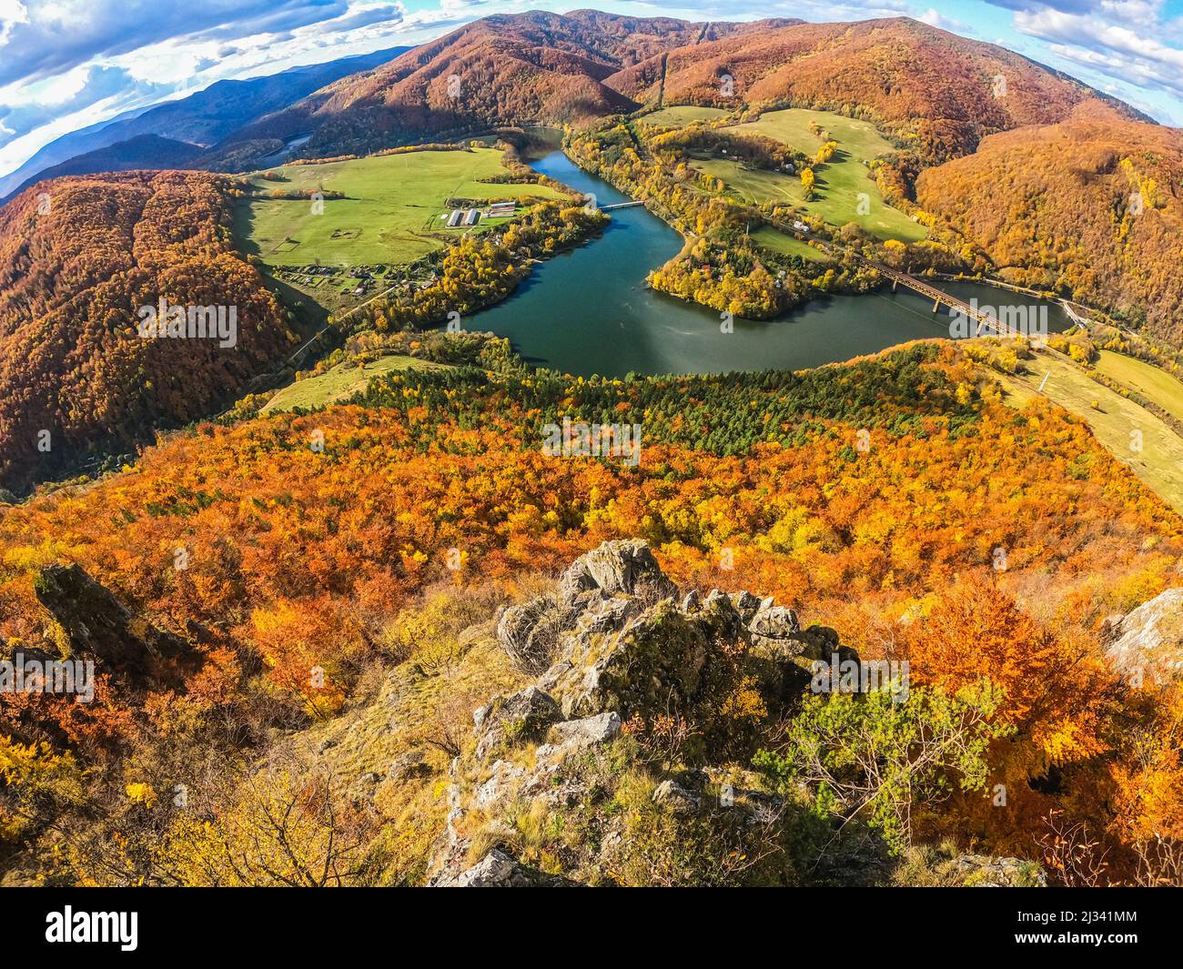 Aerial view of Ruzin water reservoir in Slovakia Stock Photo - Alamy