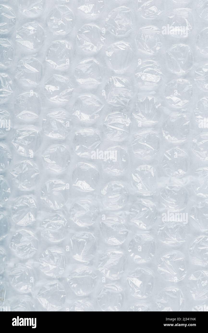 Packing bubble wrap for parcels on a White background in full screen ...