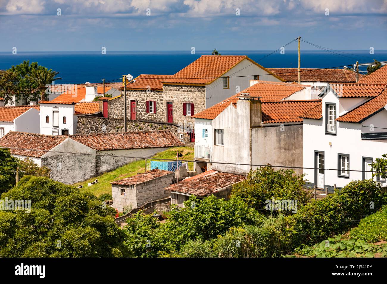 Stone houses in the village of Nordestinho in the northeast of the ...