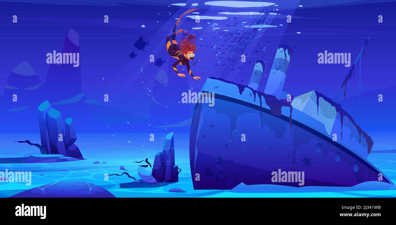 Cartoon old deep sea diver hi-res stock photography and images - Alamy