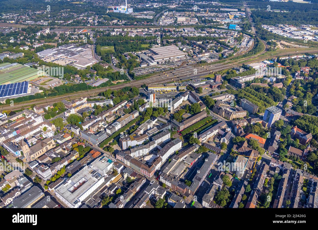 Oberhausen main station and city centre view in oberhausen hi-res stock ...