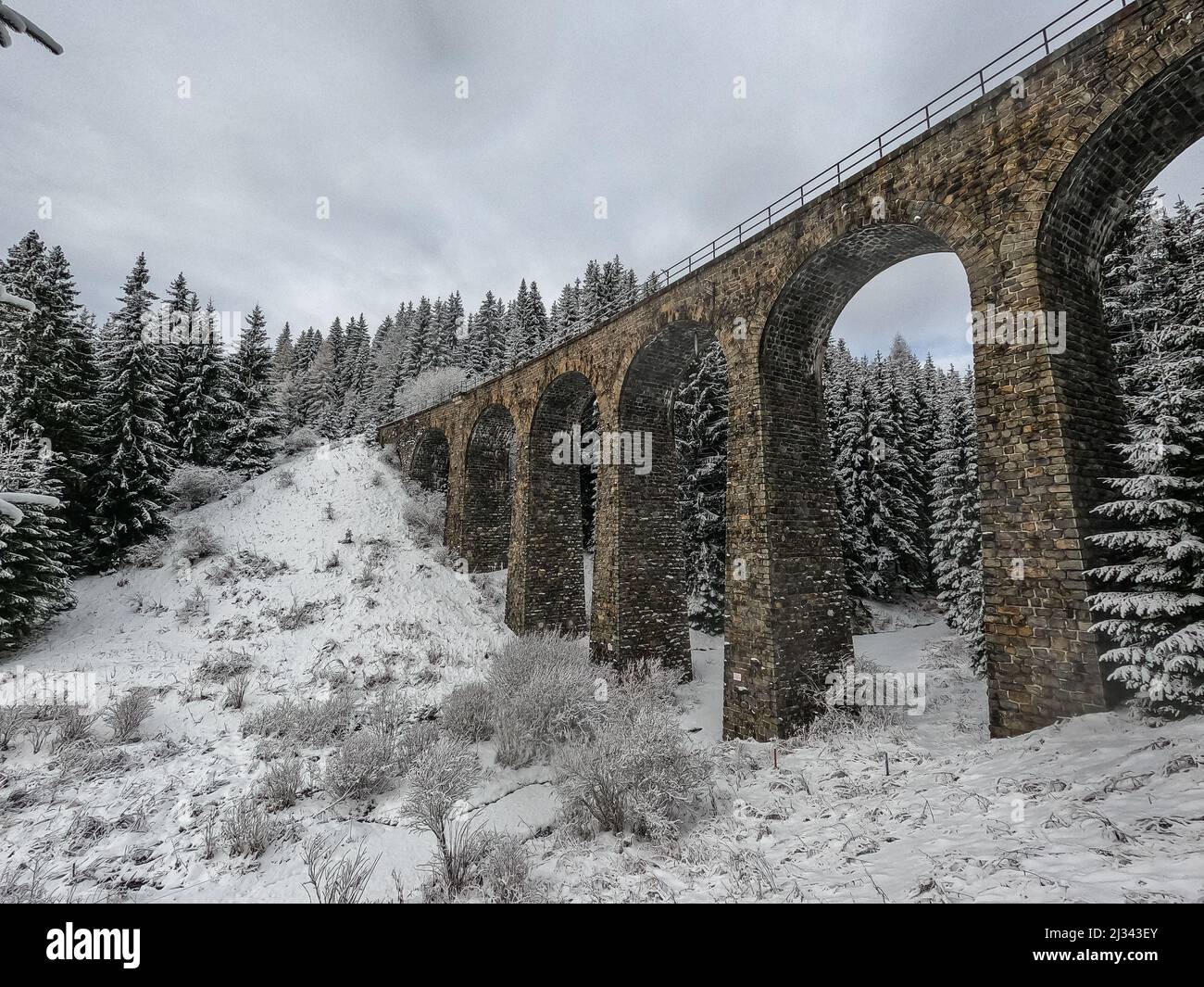 A view of Chmarossky viaduct in Telgart village in Slovakia Stock Photo ...