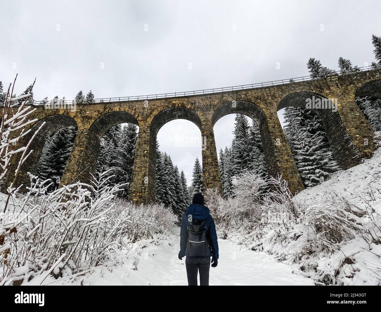 A view of Chmarossky viaduct in Telgart village in Slovakia Stock Photo ...
