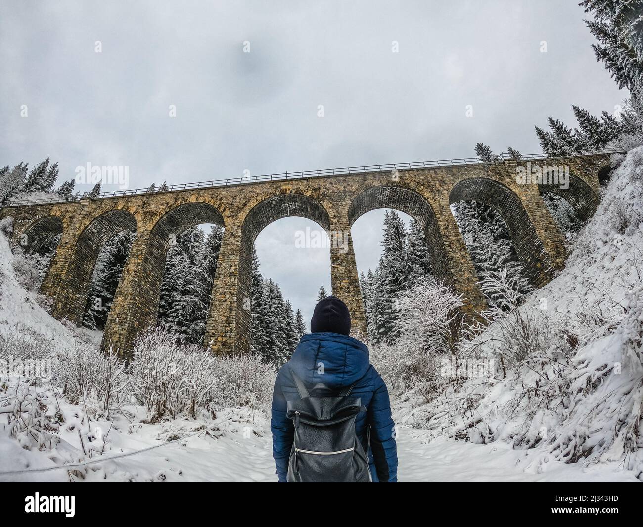 A view of Chmarossky viaduct in Telgart village in Slovakia Stock Photo ...