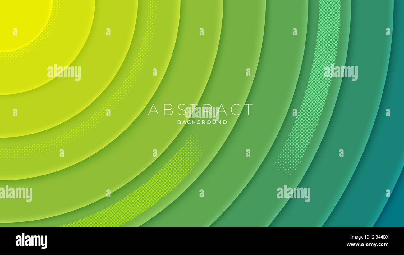 Abstract wavy circle background yellow and tosca color Stock Vector ...