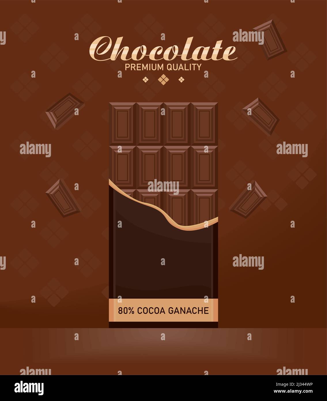 chocolate lettering with bar Stock Vector Image & Art - Alamy