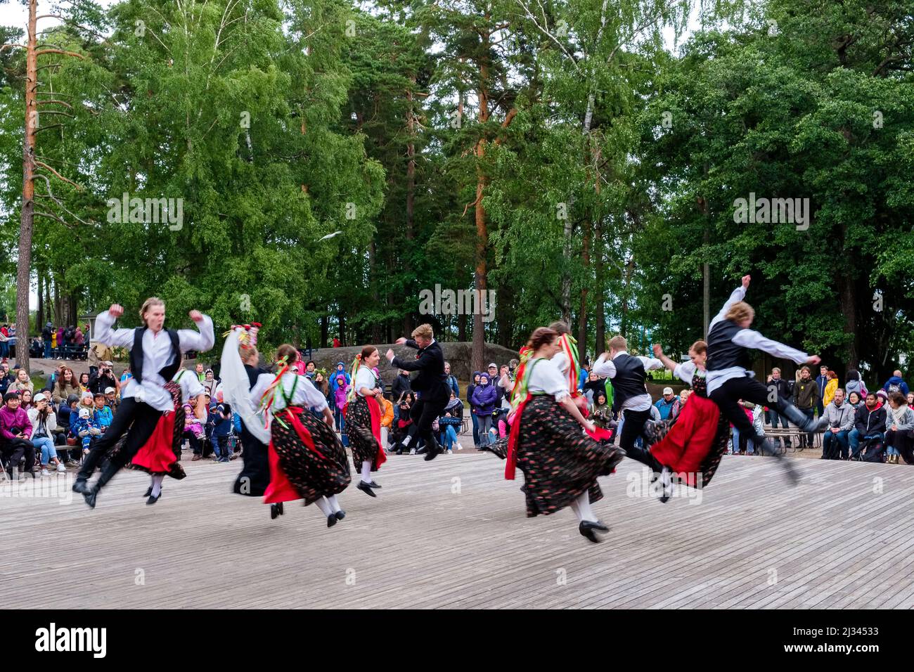 Midsummer festival at Seurasaari Open Air Museum, Helsinki, Finland ...