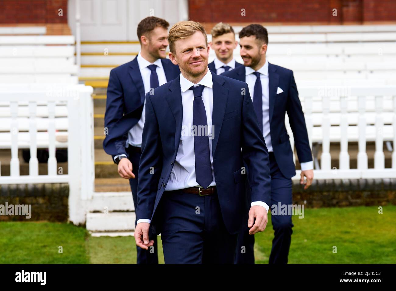 l-r; Middlesex's Tom Helm, Sam Robson, Luke Hollman and Stephen ...