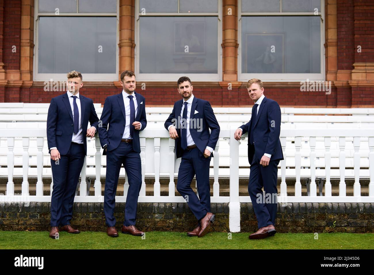l-r; Middlesex's Luke Hollman, Tom Helm, Stephen Eskinazi and Sam ...