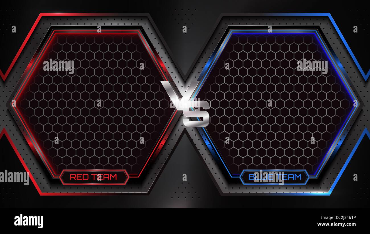 Versus battle fighting realistic 3d screen banner with modern logo ...