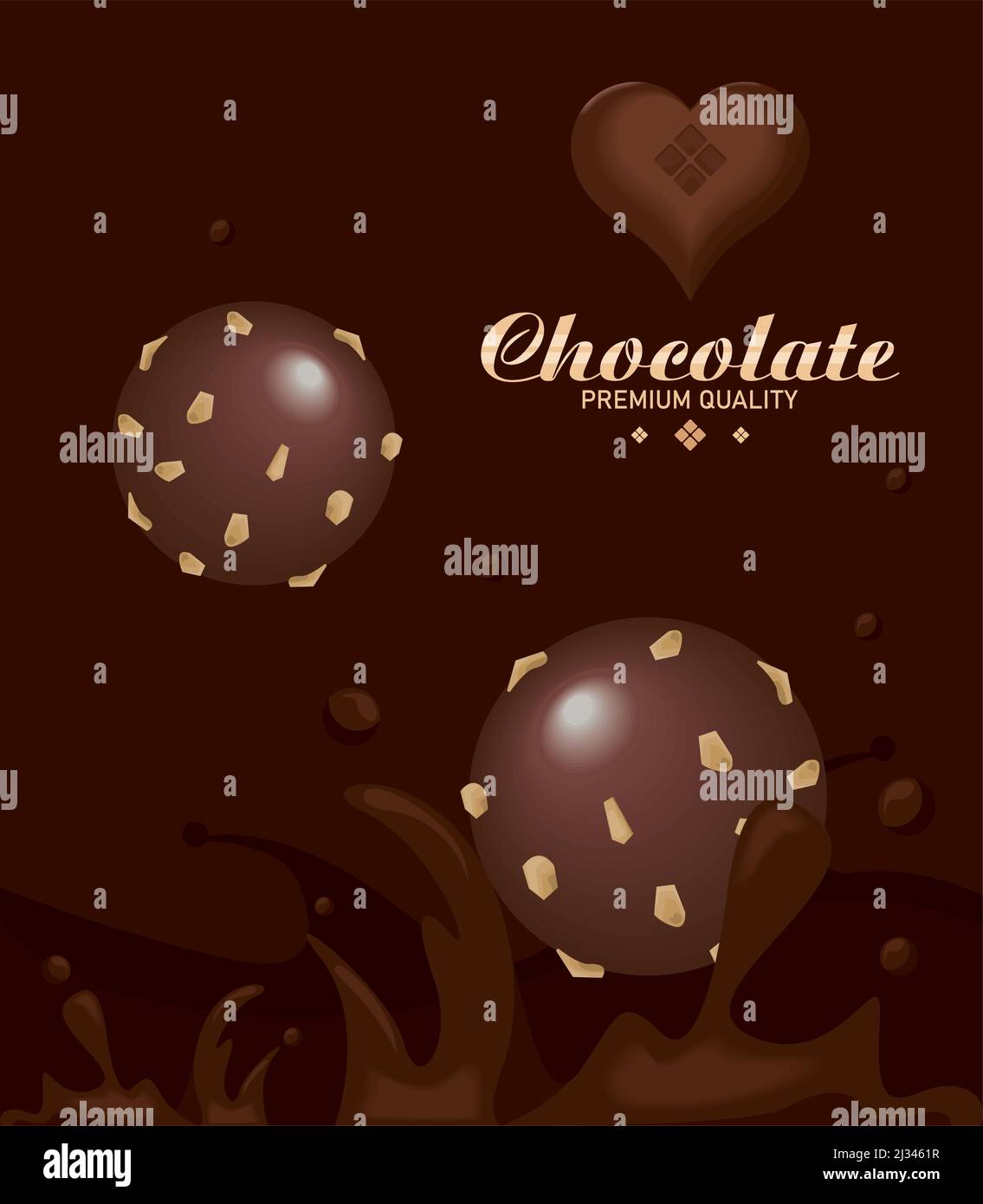 chocolate balls splashing Stock Vector Image & Art - Alamy