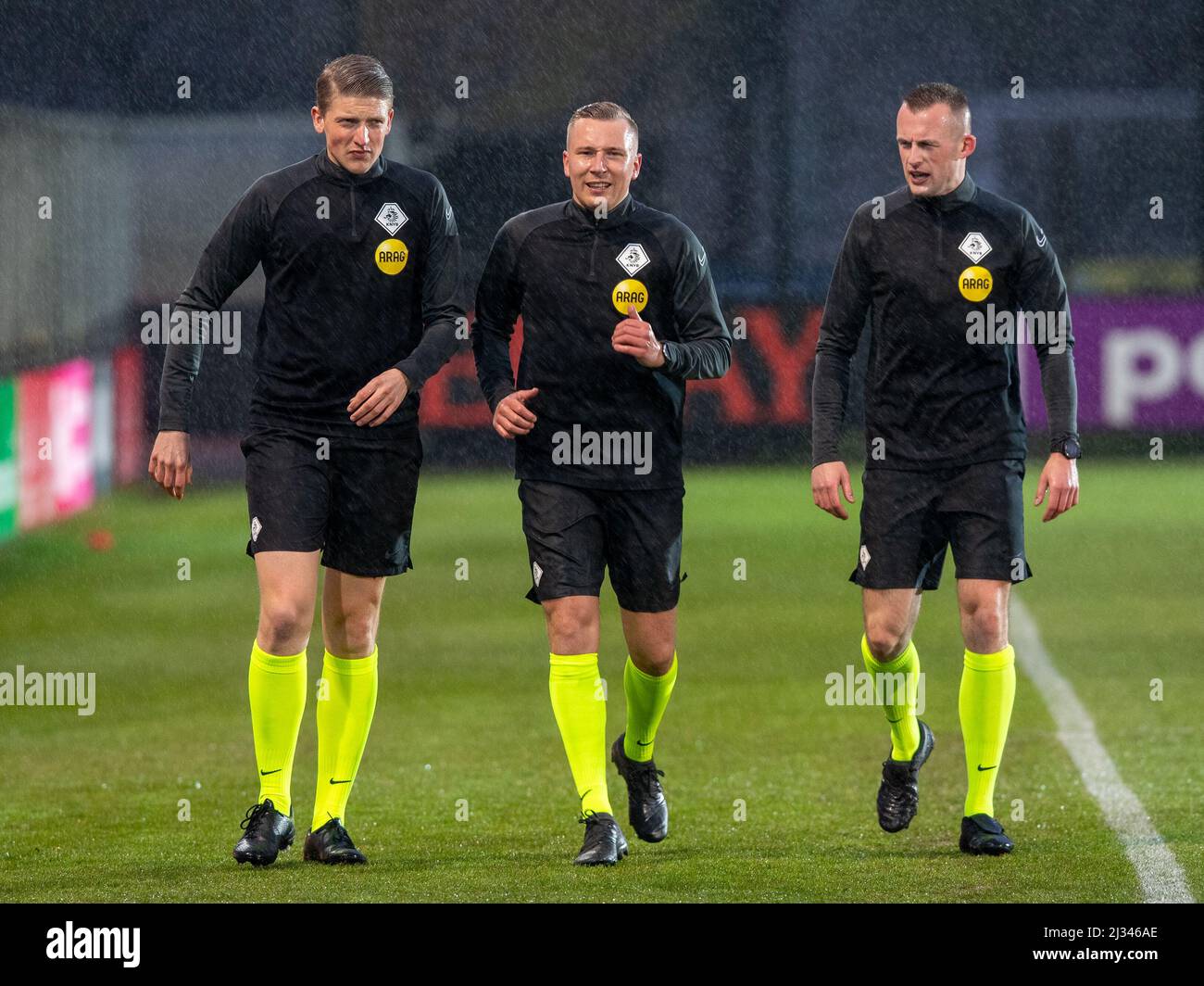 DUIVENDRECHT, NETHERLANDS - APRIL 4: Referee Martijn Vos, Assistent ...