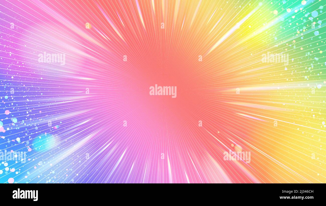 Rainbow color radiation background. Vector data that is easy to edit ...