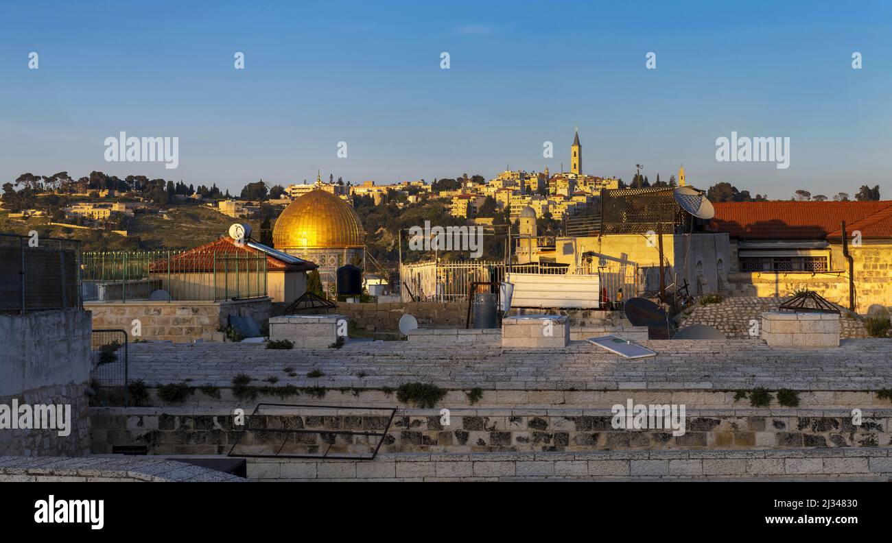 Sunset over Jerusalem Stock Photo - Alamy