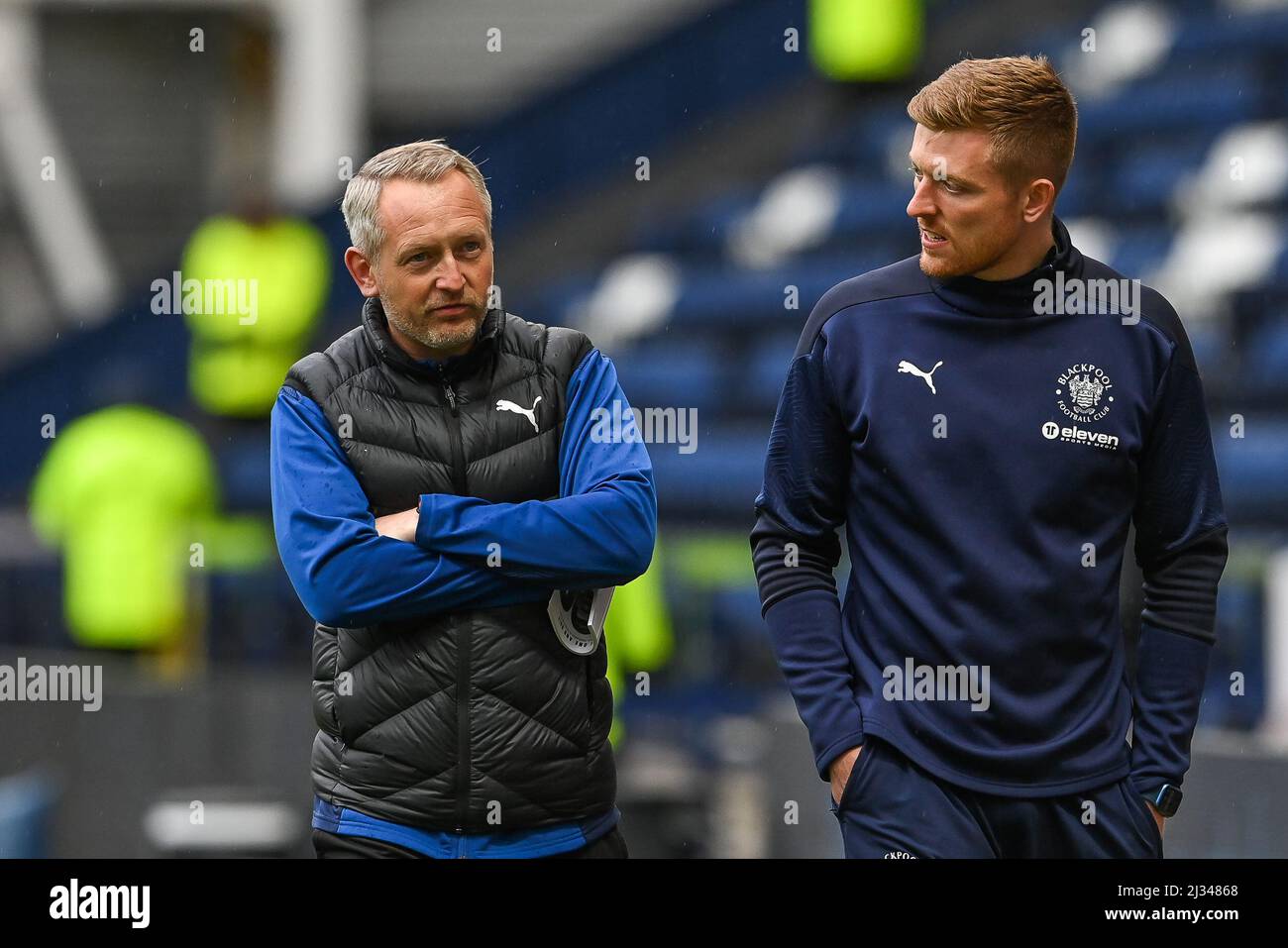 Neil Critchley manager of Blackpool arrives at Deep Dale, Home of ...