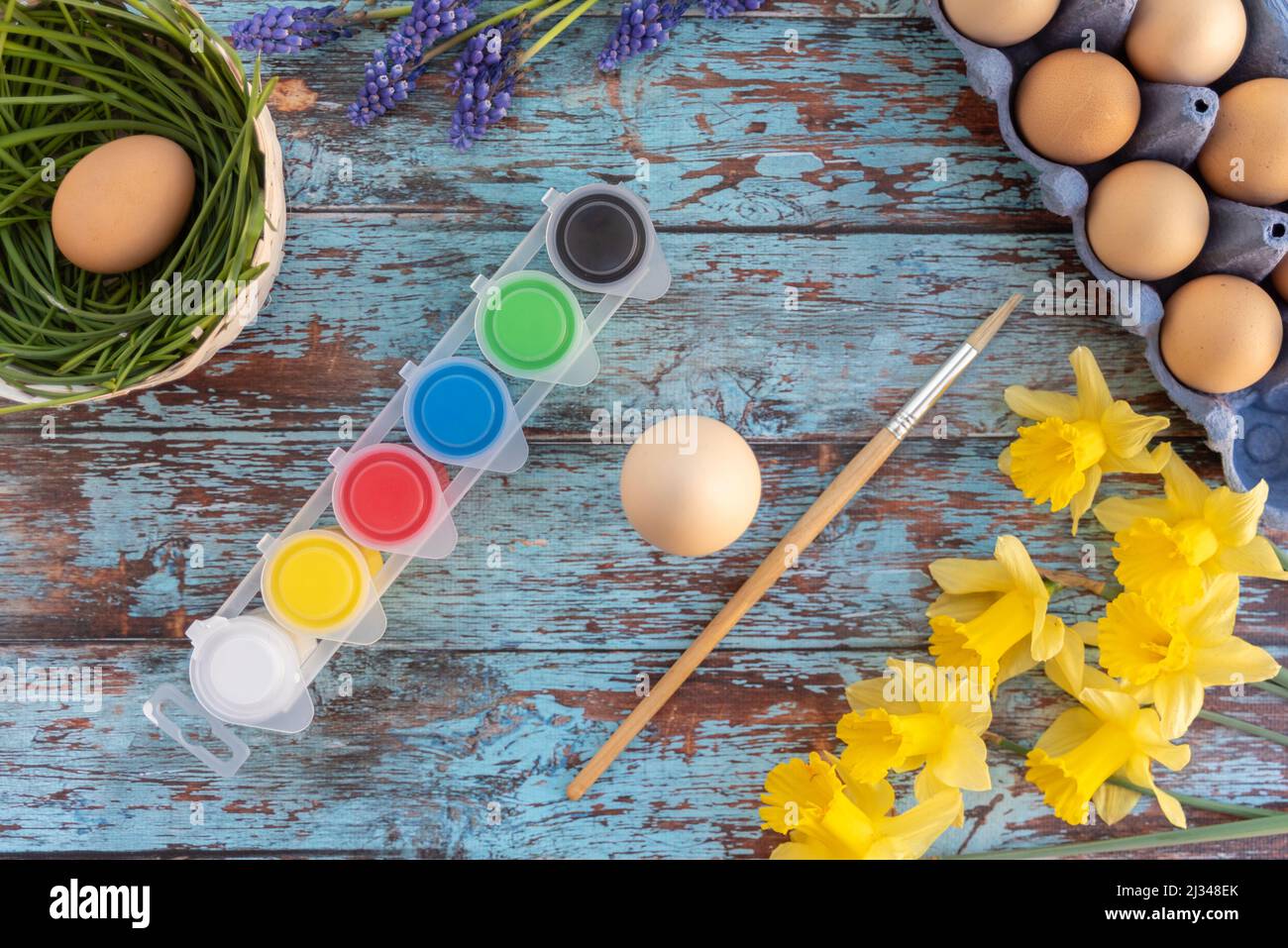 Stylish easter flat lay hi-res stock photography and images - Alamy