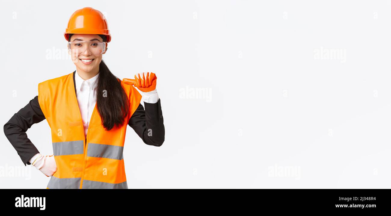 Professional and talented confident smiling asian female engineer ...