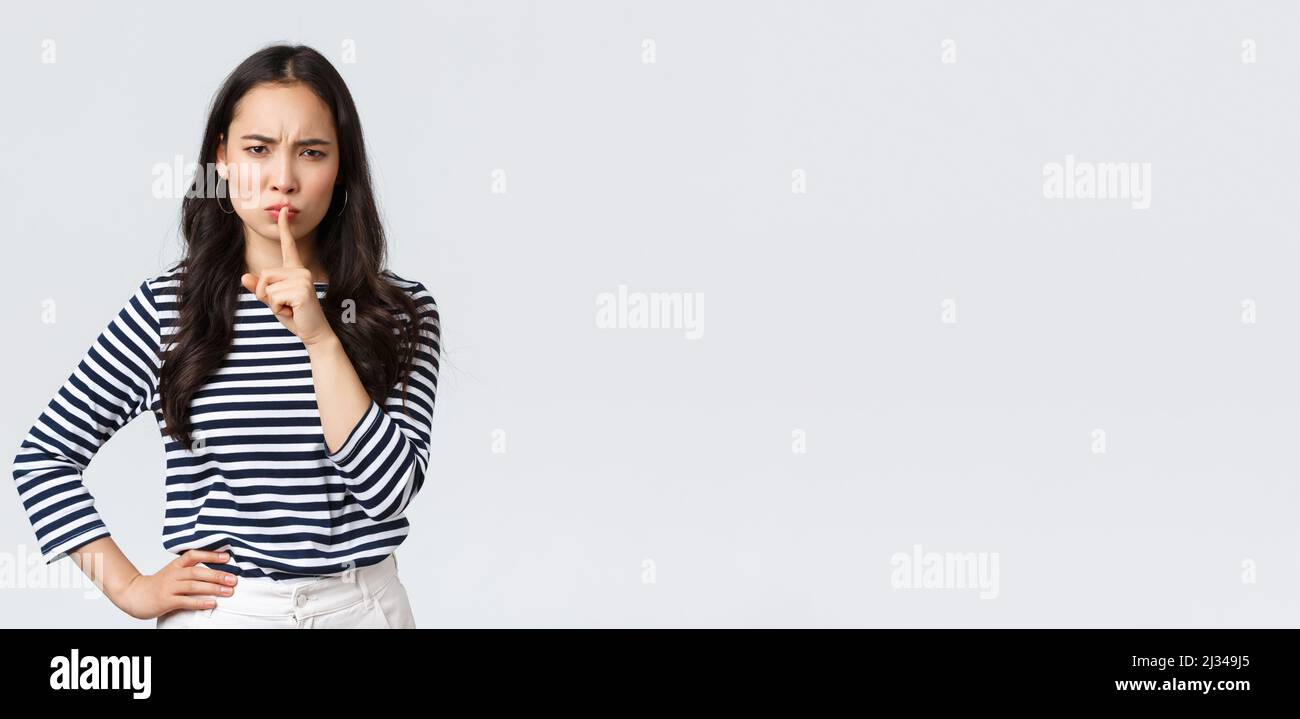 Lifestyle, people emotions and casual concept. Angry serious young ...