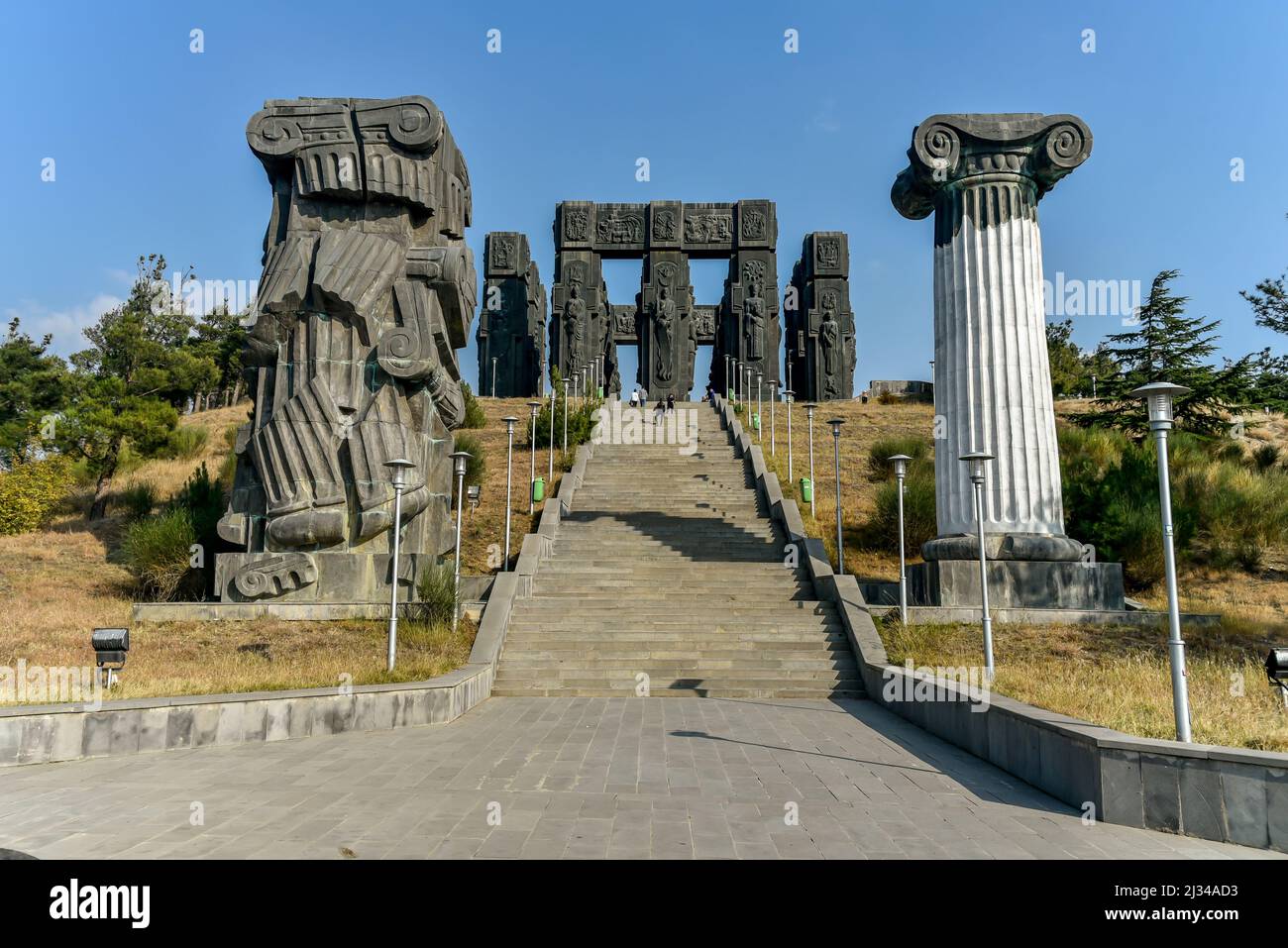 The History of Georgia Monument, located near Tbilisi Sea, was created ...