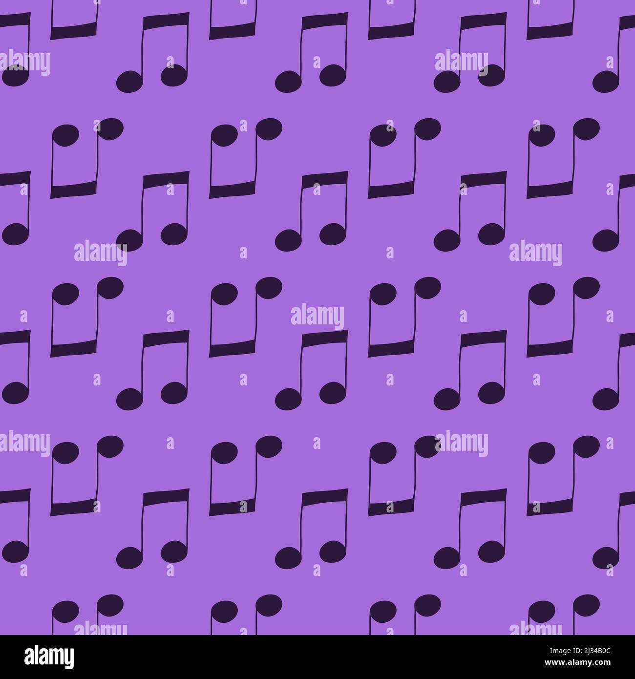 Lilac seamless pattern music notes on purple, illustration for textiles ...