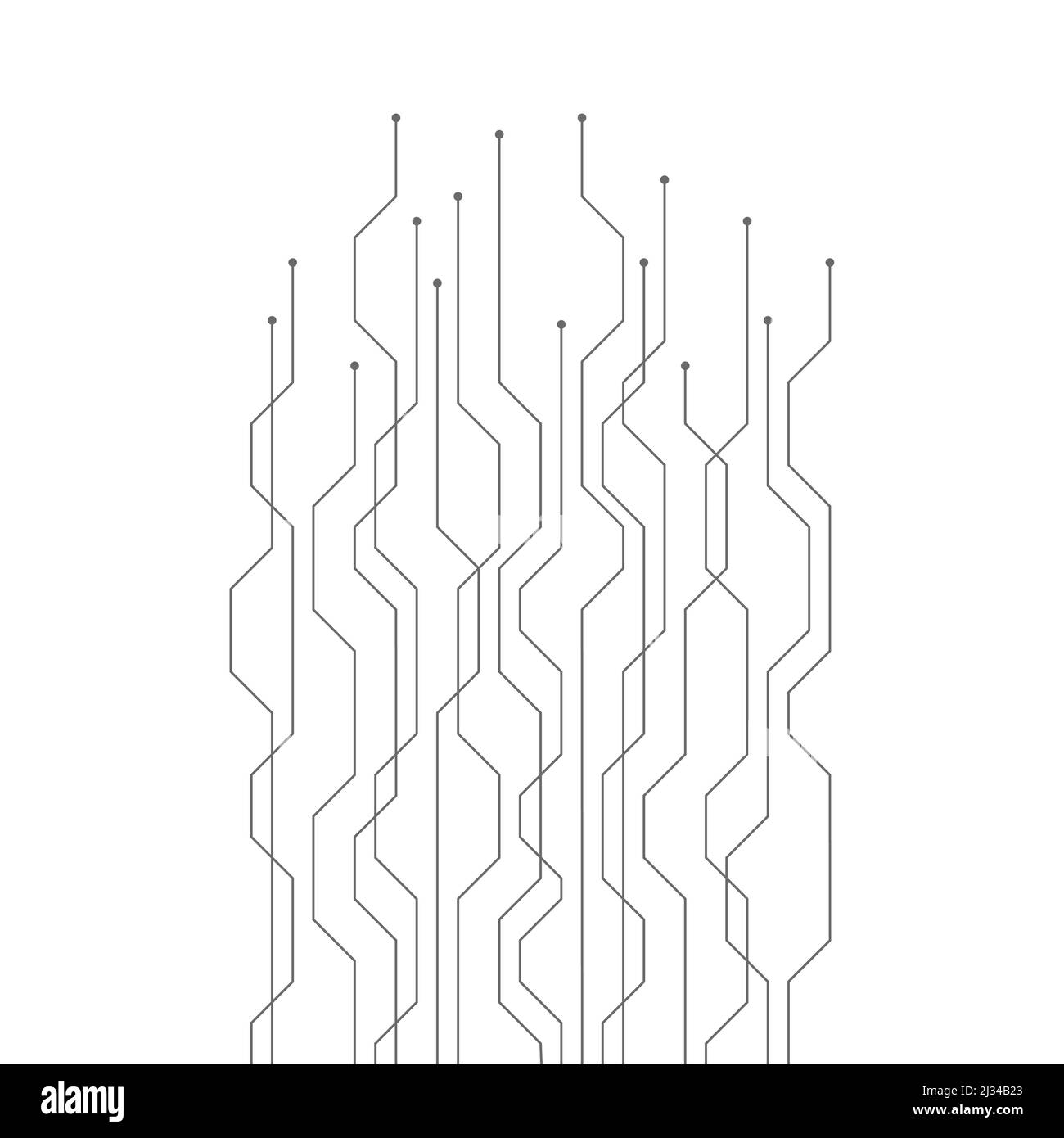digital technology electronics circuit board elements on white Stock ...