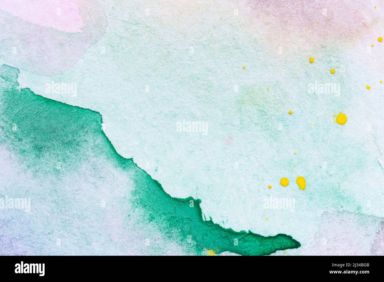 Macro close-up of an abstract green & pink watercolor gradient fill ...