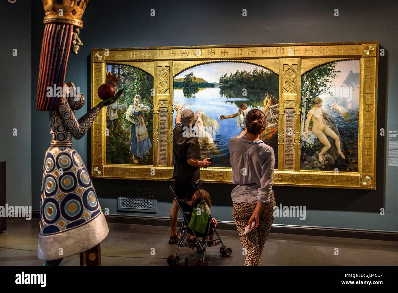 Ateneum Art Museum, paintings by Gallen-Kallela, Helsinki, Finland ...