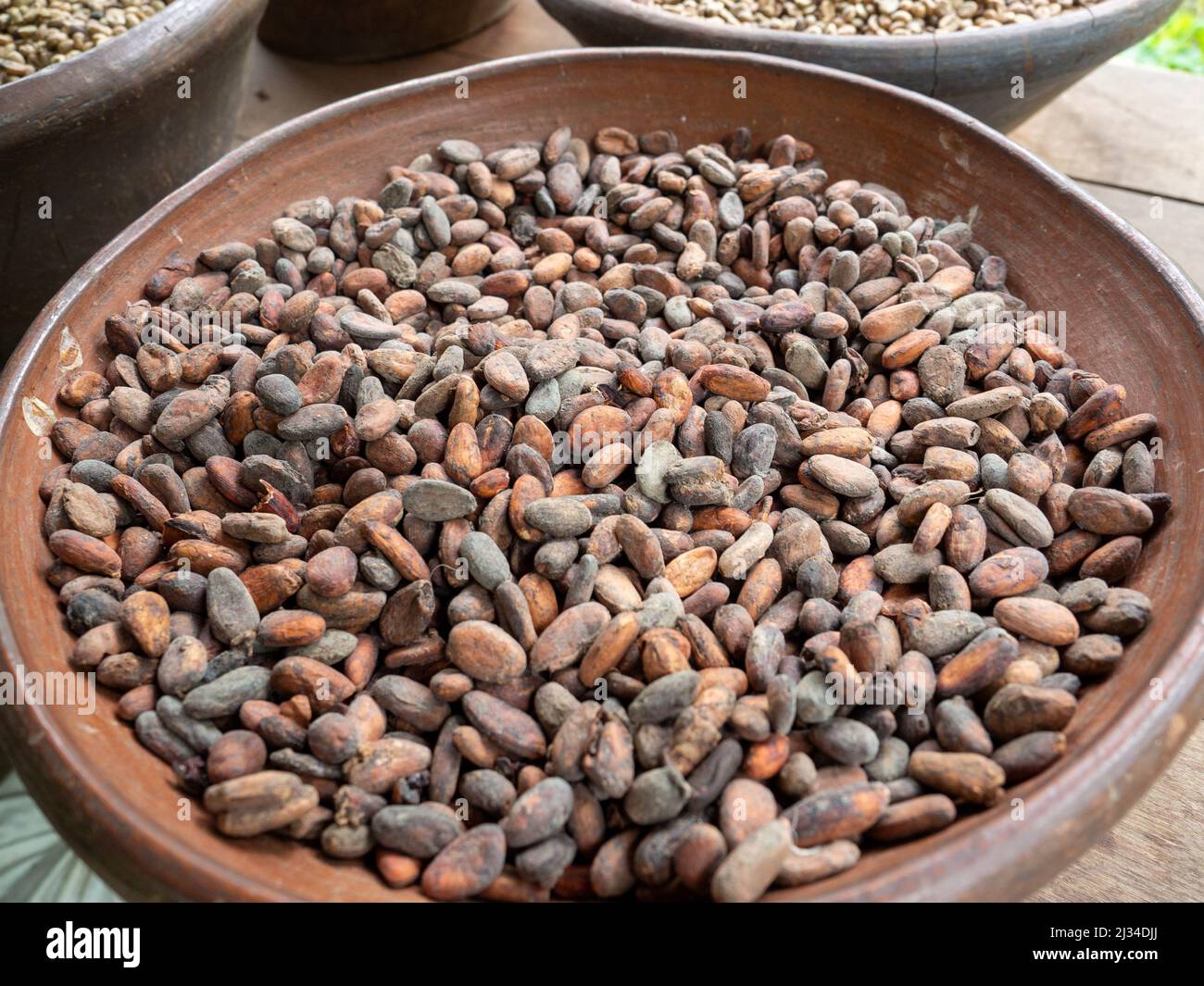 A closeup shot of a basin full of coffee beans Stock Photo - Alamy