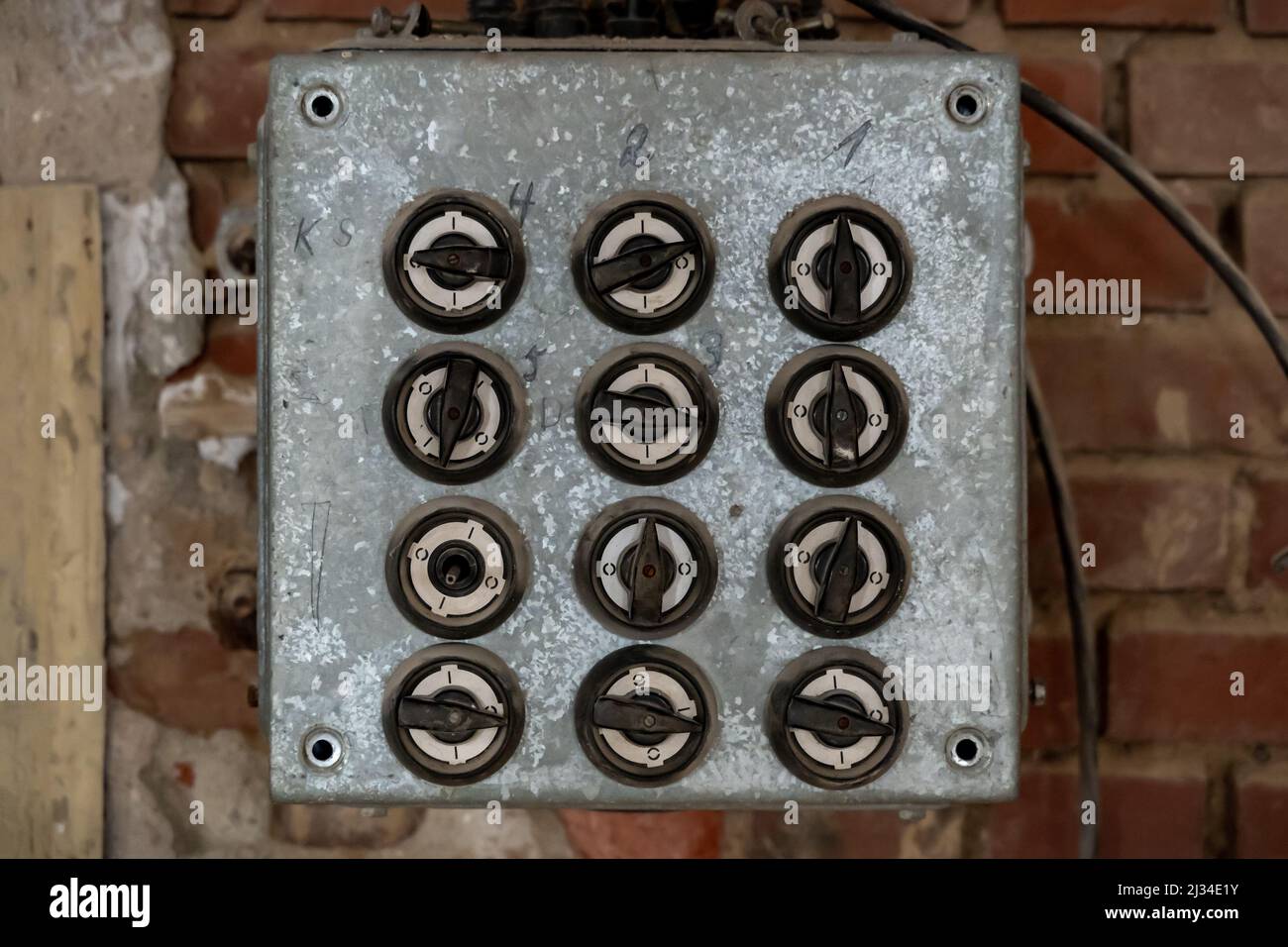 Old electric switches hi-res stock photography and images - Alamy