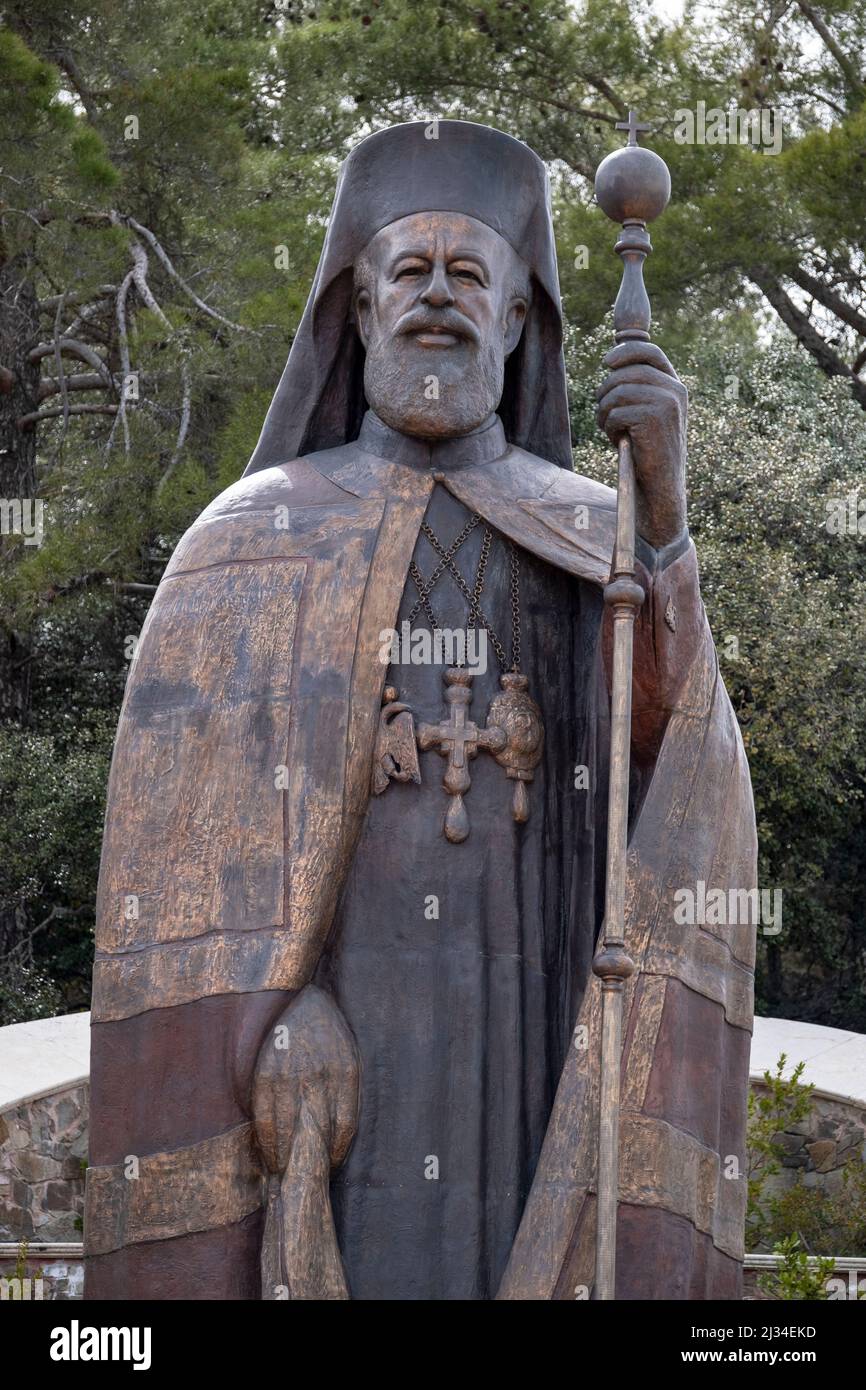 Archbishop makarios sculpture kykkos hi-res stock photography and ...