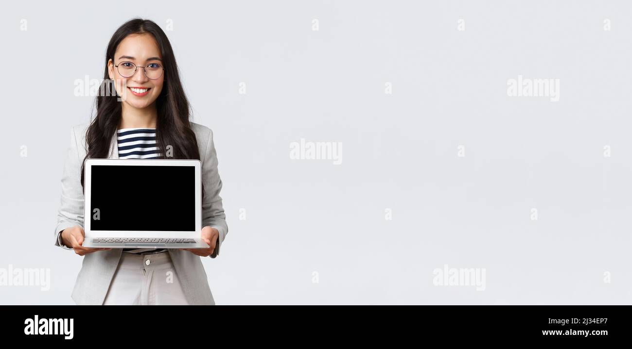 Business, finance and employment, female successful entrepreneurs concept. Professional asian ...