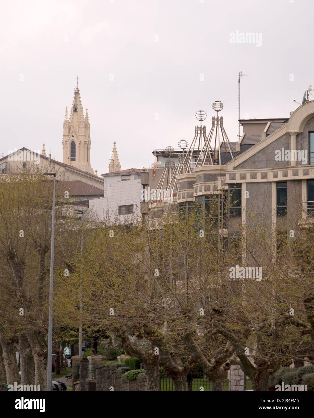 Spectacular architecture in the historic city of Santander,Spain Stock ...