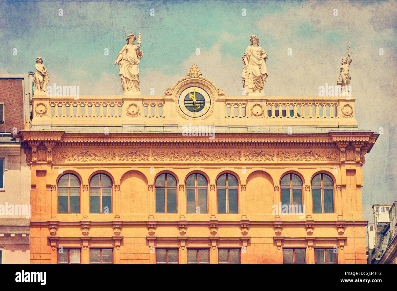 Beautiful rich in details architecture of Vienna, the capital of ...