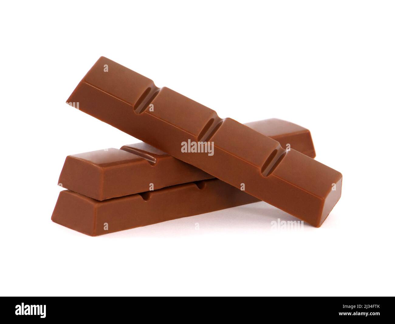 Chocolate bars isolated on white Stock Photo - Alamy
