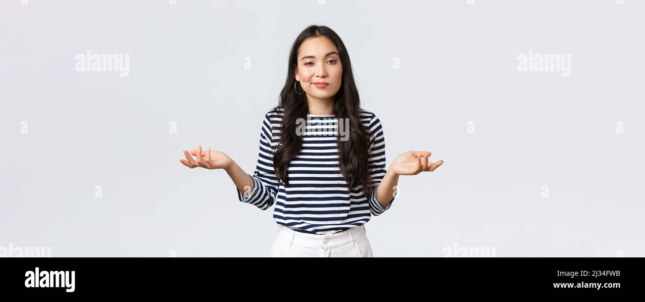 Lifestyle, beauty and fashion, people emotions concept. Clueless and ...