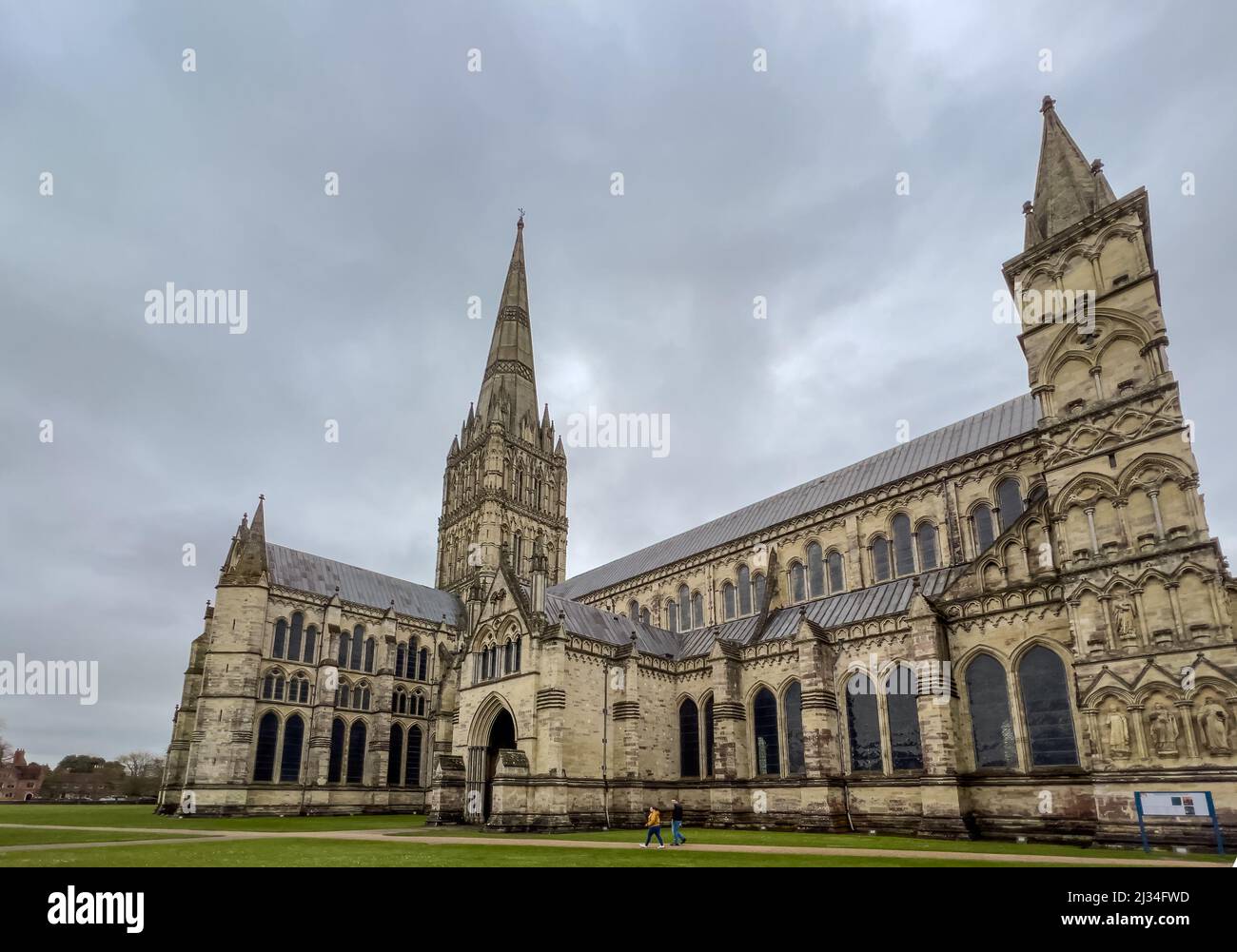 Salisbury Cathedral,an Anglican cathedral in Salisbury, England. The ...