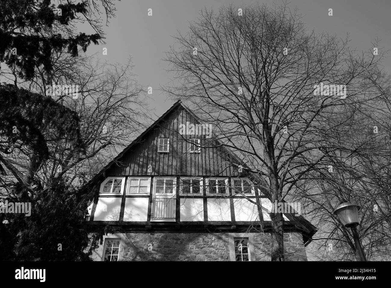 View of a town Black and White Stock Photos & Images - Alamy