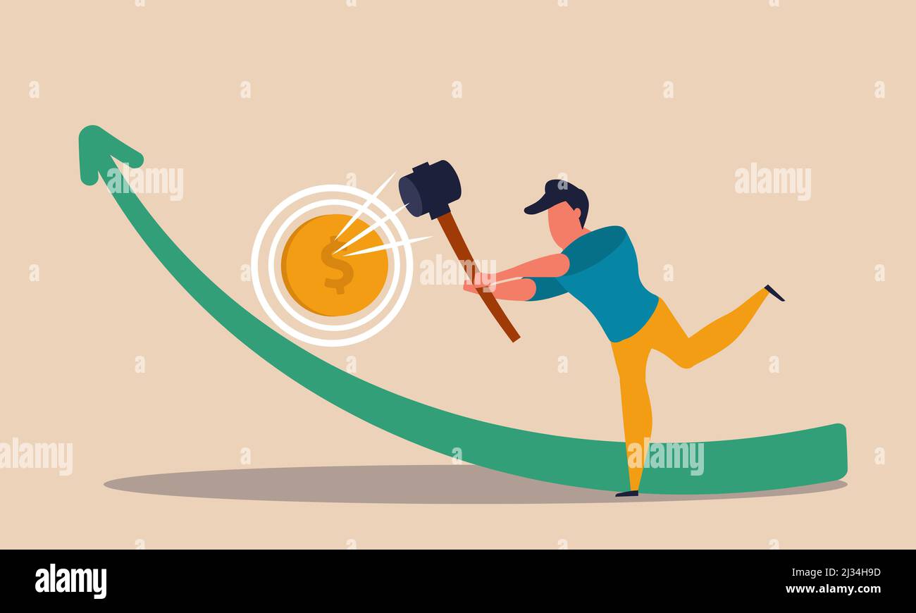 Game high with coin and strength hammer. Market meter and striker test ...